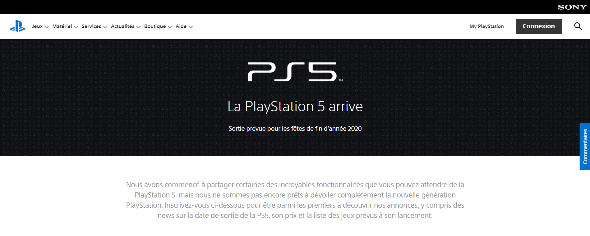 Le site officiel de la PlayStation 5 a ouvert - Actualité PSMag.fr